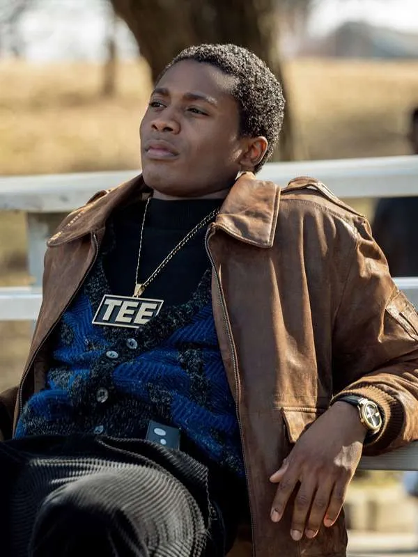 Black Mafia Family BMF Terry Flenory Leather Bomber Jacket